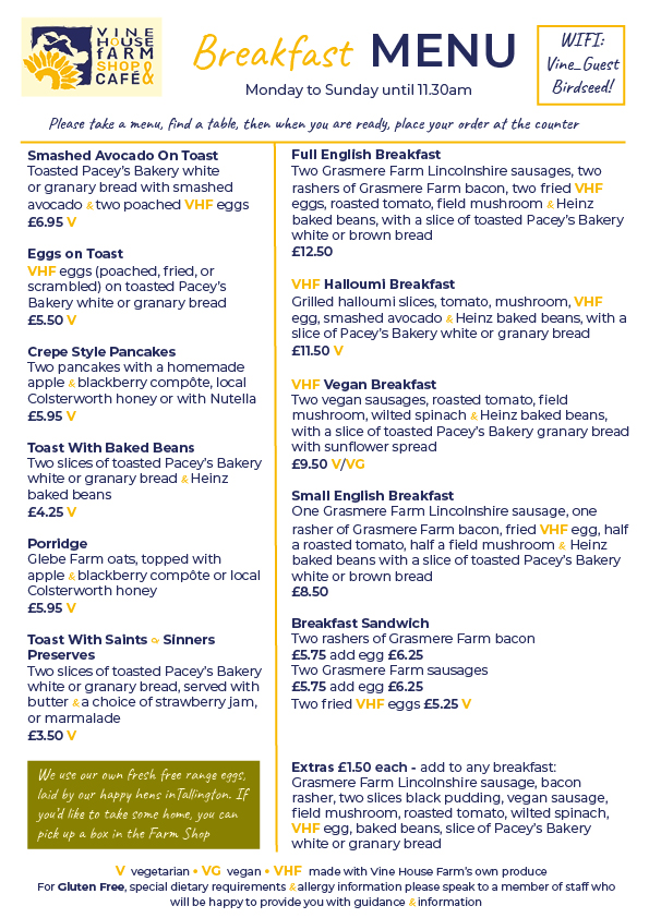 café - Vine House Farm